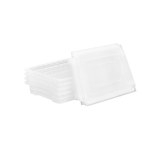 UNiPLAY Set of 4 Small Storage Bins with Lids - Versatile, Easy-to-Clean Organizers for Home, Office, and More