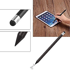 Replacement Capacitive Touch Screen Stylus Pen Pencil with High Sensitivity Touchscreen Soft Tip Pens Screens (Black)