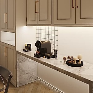 GETINLIGHT Dimmable Hardwired Only Under Cabinet LED Lights, 18-inch, Daylight White(5000K), Matte White Finished, ETL Listed, IN-0201-12-WH-50