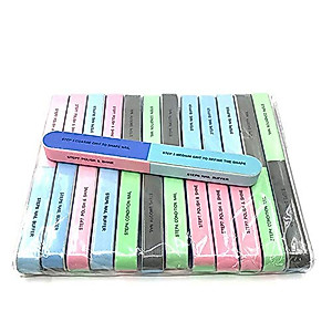 XICHEN 7-Way Nail Buffer Nail Shiner Sponge Nail Files Sanding Blocks - 12pcs
