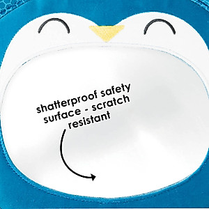 Diono Easy View Owl Character Baby Car Mirror, Safety Car Seat Mirror for Rear Facing Infant, Fully Adjustable, Wide Crystal Clear View, Shatterproof, Crash Tested