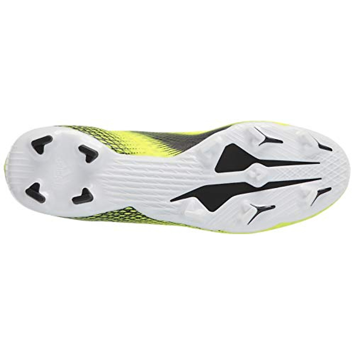 adidas Men's X GHOSTED.3 Soccer Shoe, Solar Yellow/Black/Team Royal Blue(Firm Ground), 8.5