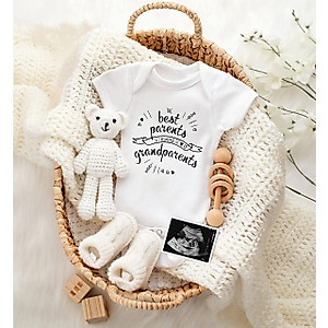 Pregnancy Announcement for Grandparents to be Gift | Promoted to Grandma baby bodysuit | Baby Coming Soon Reveal Idea