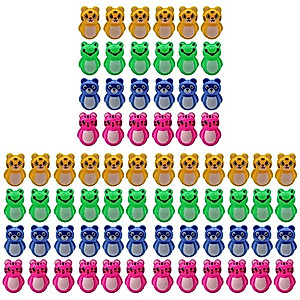ibasenice 72pcs Decompression Play Desktop Ornaments Time Adorable Carnival Fidget Animal Tumblers Tummy for Party Sculpture Ornament Color Mini Baby Fillers Kindergarten Home Assortment