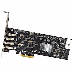 StarTech.com 4 Port USB 3.0 PCIe Card w/ 4 Dedicated 5Gbps Channels (USB 3.2 Gen 1) - UASP - SATA / LP4 Power - PCI Express Adapter Card (PEXUSB3S44V)