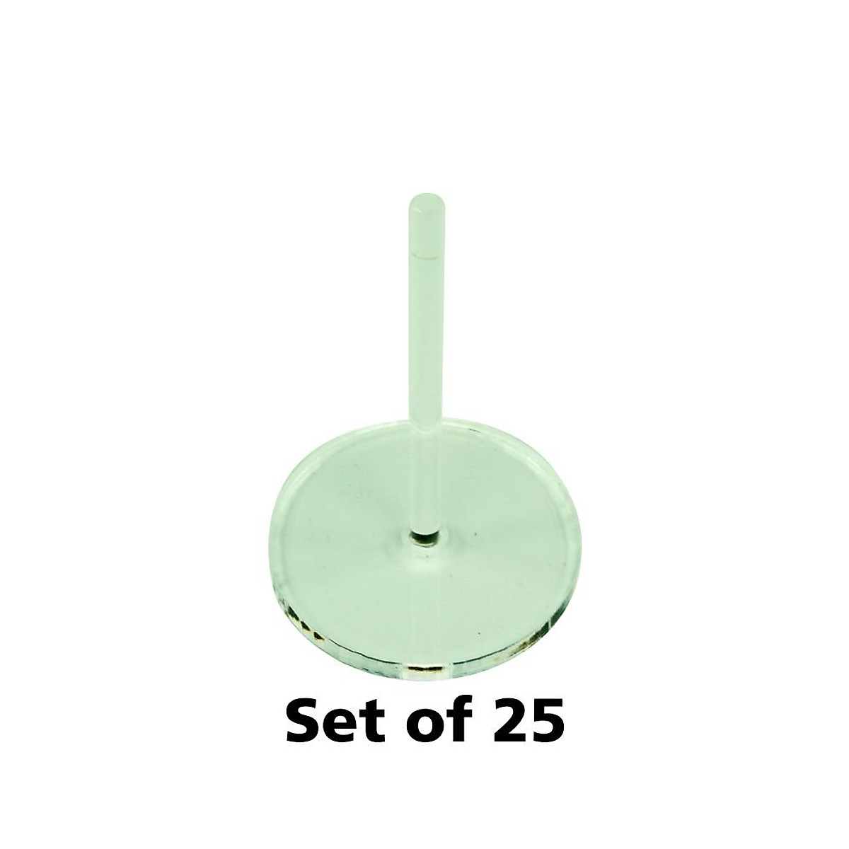 LITKO Acrylic Flight Stands | Round | 3mm Clear Circular Flight Base with Peg (30mm)