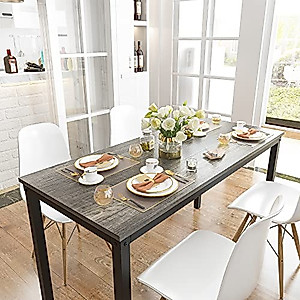 Teraves Computer Desk/Dining Table Office Desk Sturdy Writing Workstation for Home Office (47.24”, Black Oak)