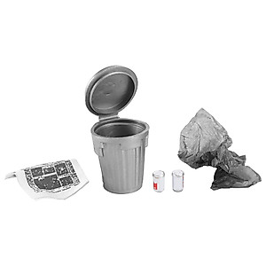 Miniature Garbage Can Fairy House Model Art Crafts DIY Accessory for Girls and Boys Silver