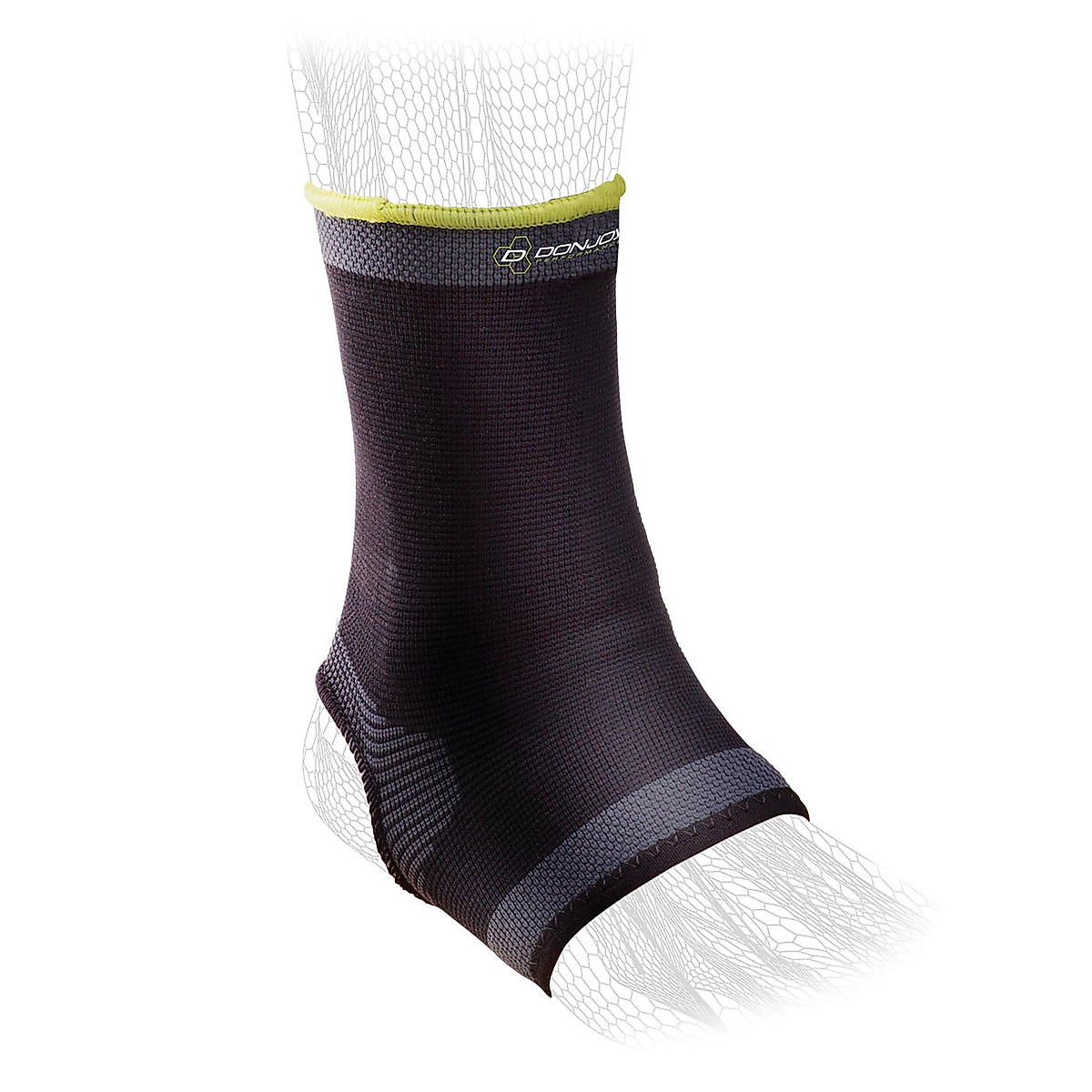 DonJoy Performance Knit Ankle Sleeve - Lightweight and Low-Profile Compression Ankle Sleeve Ideal for Mild Ankle Sprains, Strains, Inflammation, Arthritis, and Soreness - Large