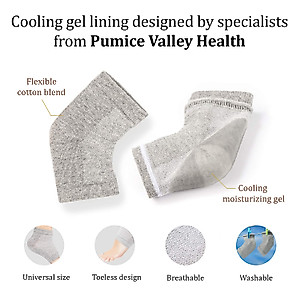 Pumice Stone for Feet & Moisturizing Heel Sleeves - Natural Lava Foot Stone Callus Removing Set - Cracked Heel Treatment - Foot Care Kit for Dry Cracked Feet Body Hands