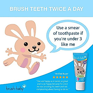 Brush-Baby Baby & Toddler Toothpaste (0-3Yrs) – Gentle Apple Mint Flavour (50ml)