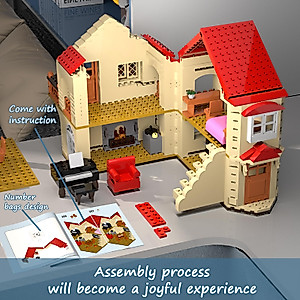 Tenhorses Cabin House Building Set, Cozy Log Country Home with Lighting Kit, Home Decor Creative DIY Birthday Toy Gifts for Girls or Adults (692pcs)