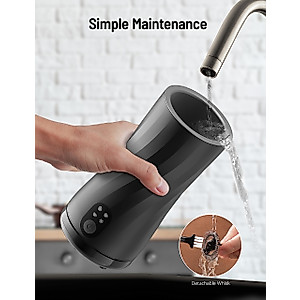 Milk Frother, Symdral 4-in-1 Milk Frother and Steamer, Automatic Hot and Cold Foam Maker & Milk Heater, with Auto Shut-Off, Silent Operation, Frother for Coffee, Latte, Cappuccino, Macchiato (Black)