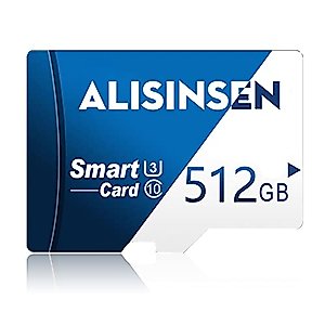 Micro SD Memory Card 512GB for Camera Gopro TV Drone Micro SD Card Class 10 High Speed TF Card 512GB Memory Card with A SD Card Adapter