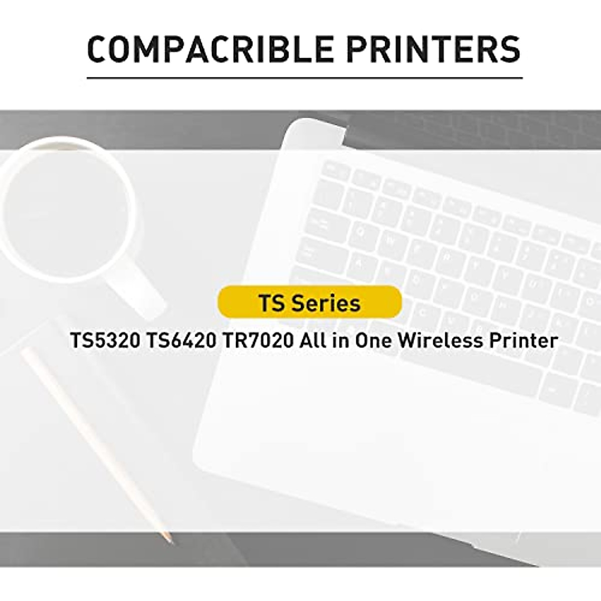 batuto Remanufactured Inkjet 260XL 261XL Replacement for Canon PG-260 XL PG-260 CL-261 XL CL-261 for Canon TS5320 TS6420 TR7020 Multifunctional All-in-one Wireless Printer(1 Black, 1 Tri-Color)