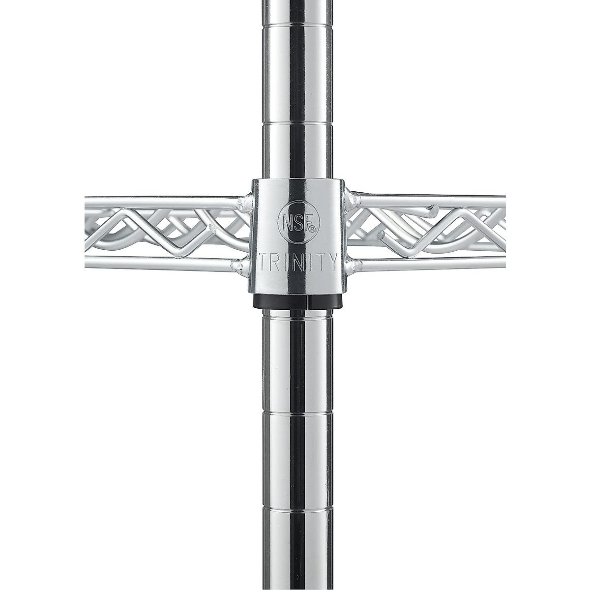 TRINITY EcoStorage 4-Tier Adjustable Metal Wire Wine Rack, Freestanding Stackable Bottle Holder for Bar and Kitchen Storage, Minimum 36 Bottle Capacity, 36” W x 14” D x 34.5” H, Chrome