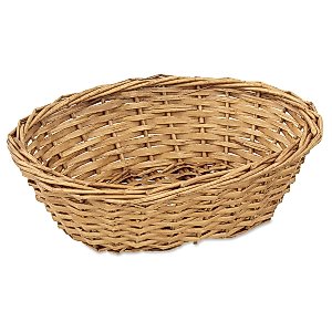 Alegacy 4497 Willow 9 x 7 x 3 Oval Bread Basket - Dozen"
