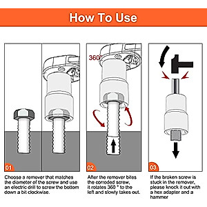 XEWEA 9PCS Bolt Nut Extractor Set, 1/2" Drive Impact Lug Nut Remover Socket Tool, Wheel Lock Removal Kit, Easy Out Extractor Set for Damaged, Frozen, Rusted, Rounded-Off Bolts Nuts & Screws