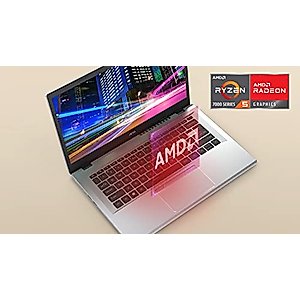 Acer Aspire 3 A314-23P-R3QA Slim Laptop | 14.0" Full HD IPS Display | AMD Ryzen 5 7520U Quad-Core Processor | AMD Radeon Graphics | 8GB LPDDR5 | 512GB NVMe SSD | Wi-Fi 6 | Windows 11 Home,Silver