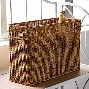 Yardwe Jewelry Tray Magazine Newspaper Basket Wicker Baskets for Narrow Woven Basket Trash Basket Sundries Basket Sundries Holder Girl Toilet Paper Holder Plastic Japanese-style Child