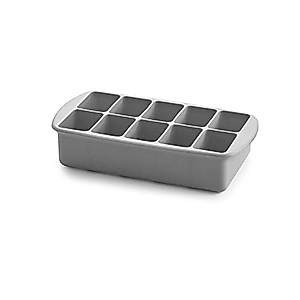 melii Silicone Baby Food Freezer Tray with Lid (Grey)