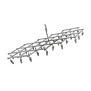 HEALLILY Sweater Hanger Stainless Steel Drying Hanger Clothes Drying Rack Swivel Hook Laundry Drying Rack with 35 Clips for Diapers Bras Towels Socks Underwear Foldable Hanger