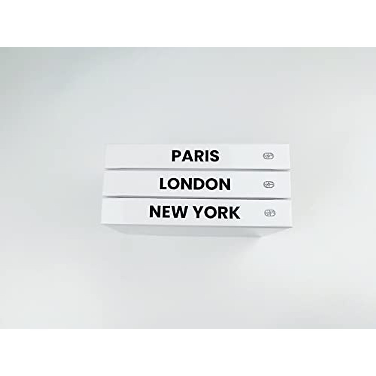 RG Custom Works - Decorative Books - (3 Piece Set) - Timeless, Minimalist, Sleek Design - Paris/London/New York Set - Blank Pages
