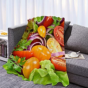 Lynnezilla Salad Throw Blanket Ultra Soft Plush Fluffy Flannel Blanket,Warm Cozy Bed Quilt Home Decor for Couch Sofa Bed All Season,80"x60" for Adults