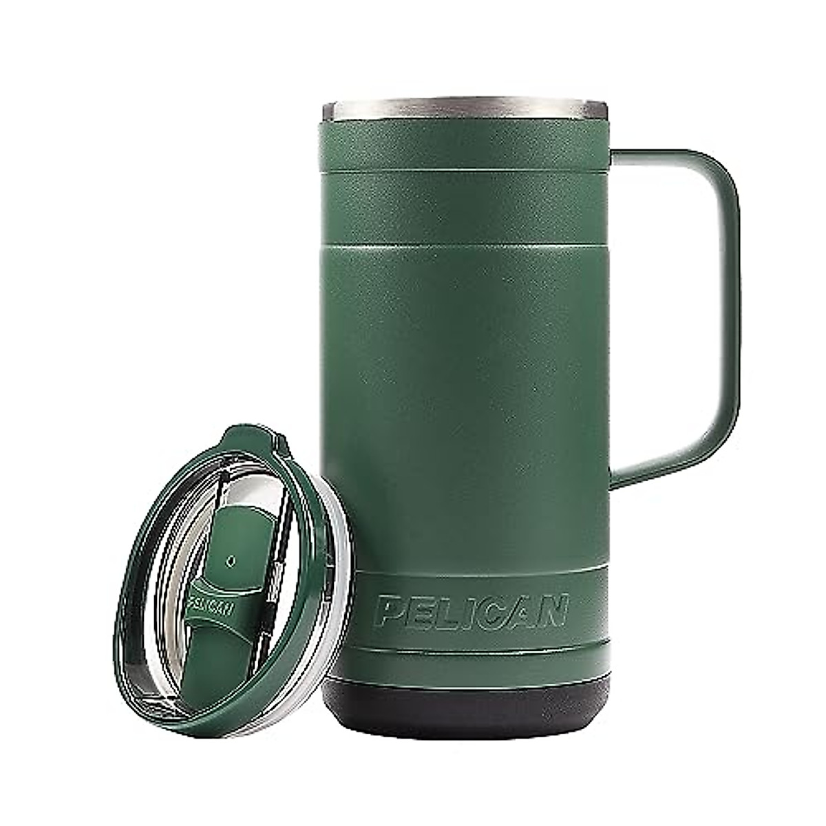 Pelican Hydration Pelican Ridge™ 18 oz Vacuum Insulated Tumbler - Recycled Stainless Steel Double Wall Travel with Dual Lid, Powder Coated Insulated Coffee Mug For Hot Cold Drinks, Hunter