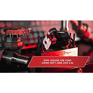 Motiv8 6.4L Power Stroke EGR Pressure Feedback Sensor (DPFE) | Compatible with 6.4L FORD SUPER DUTY F250 F350 F450 F550 2008 2009 2010 | Replaces: 8C3Z9J460D DPFE9 DPFE17 AP63473