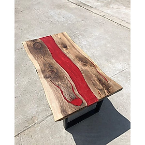 Epoxy Table, Epoxy Resin River Table, Live Edge Wooden Table, Natural Wood,Dining table, Natural Epoxy Table, Resin Table 54x27 inch