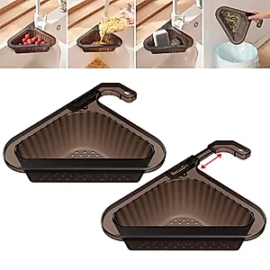COSOOS 2 Stretchable Sink Drain Baskets for Most Kitchen Sinks, Swan Strainer Basket for Draining Residuum, Washing Fruit, Drip Drying Sponge, Easy to Clean, Kitchen Gadgets