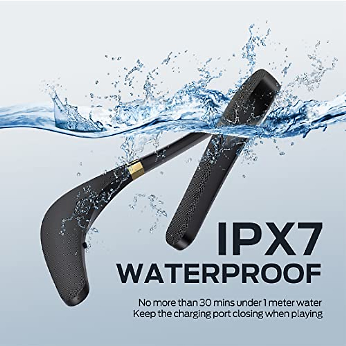 Monster Boomerang Neckband Bluetooth Speaker, Neck Speaker Bluetooth Wireless, Wearable Speaker with 12H Playtime, True 3D Stereo Sound, Portable Soundwear, IPX7 Waterproof, for Home Sport Outdoor