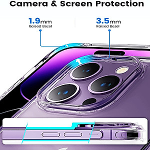 iPhone 14 Pro Max Clear Case. Transparent Hybrid Acrylic Protective Cases for iPhone 14 Pro Max.Screen Size (6.7)