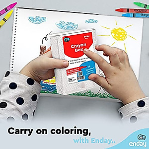 Crayon Box Storage Containers, Clear Crayon Case, Plastic Crayon Boxes for Kids, Cards Small Supplies Organizers Boxes, Snap Closure, 4 Pack – By Enday