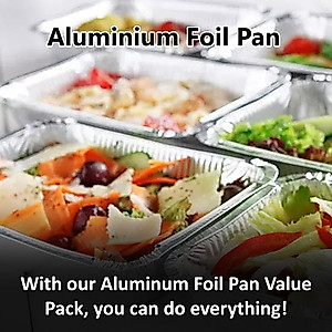 Aluminum Foil Pans (35 Pack), 9x13 Disposable Aluminum Pans Heavy Duty Baking Tin Foil Trays for Baking, Great for Pack 35
