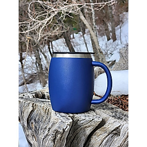 CHILLOUT LIFE Stainless Steel Insulated Coffee Mugs Set of 2 (14oz) – Double Wall Coffee Cups With Spill Resistant Lid & Strong Handle – Shatterproof Cups for Cold Drinks & Hot Beverages