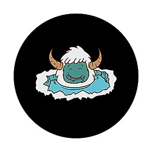 Yeti bathing Snowman Creature PopSockets Swappable PopGrip