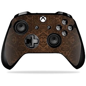 MightySkins Skin Compatible with Microsoft Xbox One X Controller - Brown Linen | Protective, Durable, and Unique Vinyl Decal wrap Cover | Easy to Apply, Remove, and Change Styles | Made in The USA