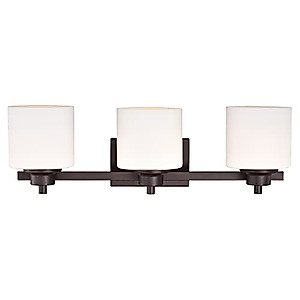 Chloe Lighting Lighting SOLBI Contemporary 3 Light Oil Rubbed Bronze Bath Vanity Fixture 24'' Wide (CH21036RB24-BL3)