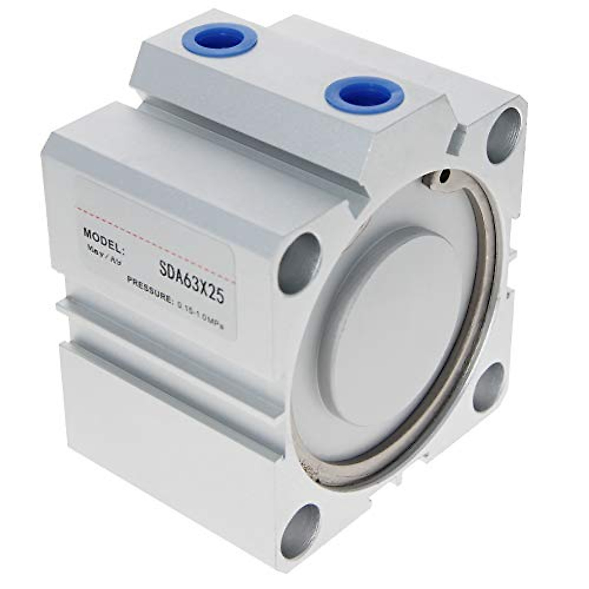 Othmro SDA63 Sealing Thin Air Cylinder 2.48in Bore 0.98in Stroke Double Action Thin Air Cylinder Aluminium Pneumatic Hydraulic Cylinder Pneumatic Small Thin Cylinder for Pneumatic and Hydraulic System