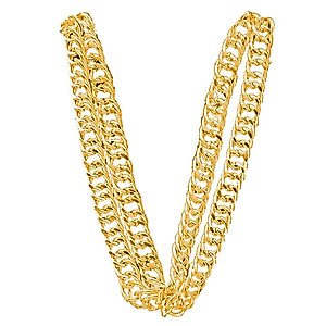 Forum Novelties boys Forum Novelties 80's Big Links Neck Chain Costume Accessory, Gold, One Size US
