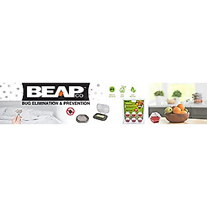 BEAPCO 10036 7 Red 6-Pack Premium Fruit Fly 6 Pre-Filled Trap Flies Indoors | Easy Effective and Safe to Use | Food-Based Lure/Bait Catcher