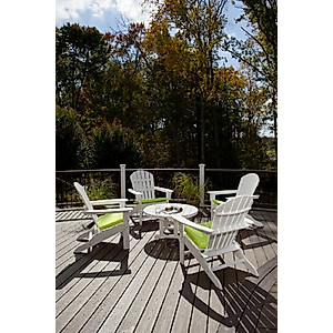 Trex Outdoor Furniture by Polywood TXA53CW Cape Cod Folding Adirondack Chair, Classic White