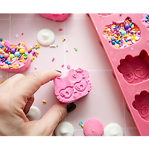 Sanrio Hello Kitty Hearts Flexible Silicone Ice Cube Tray In Character Shapes | Reusable Ice Mold For Freezer | Makes 8 Cubes