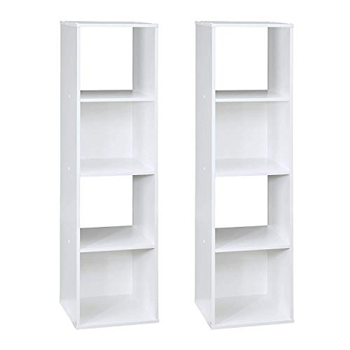 ClosetMaid Home Stackable 4-Cube Cubeicals Organizer Storage, White (2 Pack)