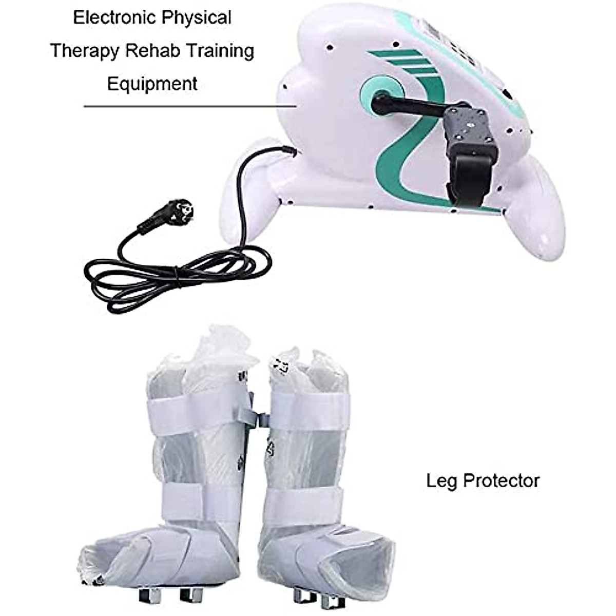 Electronic Fitness Motorized Bike Pedal Exerciser, Fitness Motorized Exercise Bike with Leg Protector Lectric Pedal Exerciser for The Elderly and Seniors Comfort Soft Splint Leg Protectors