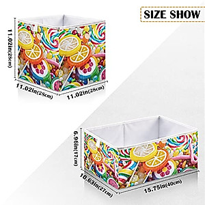 Round Candy Storage Basket Storage Bin Rectangular Collapsible Shelves Basket Shelves Cloth Baskets Organizer for Boys Girls Toys