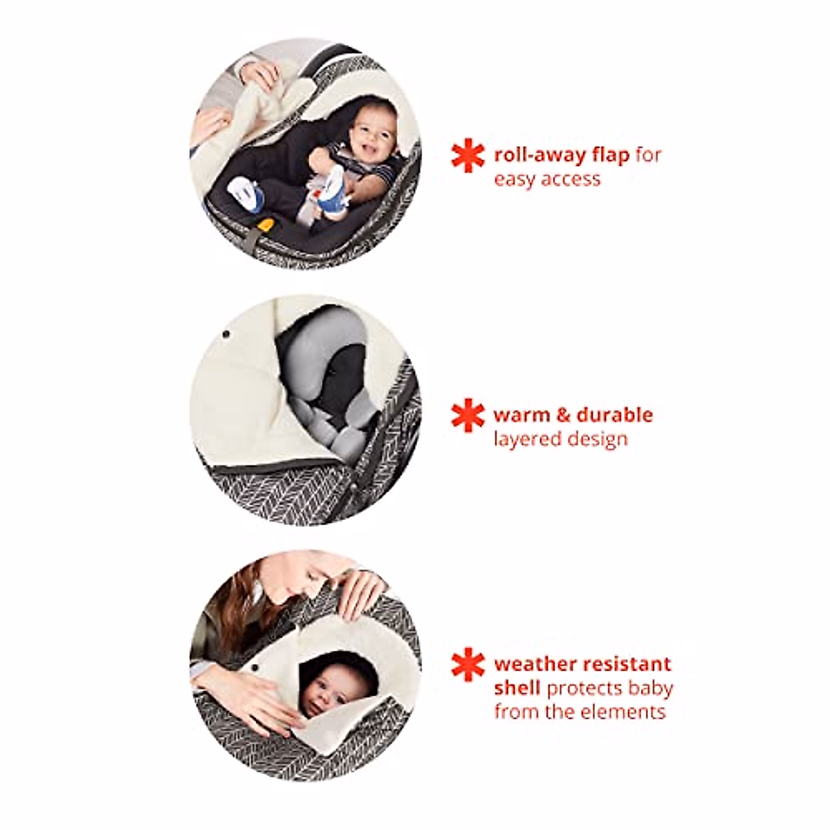 Skip Hop Winter Car Seat Cover, Stroll & Go, Pink Heather