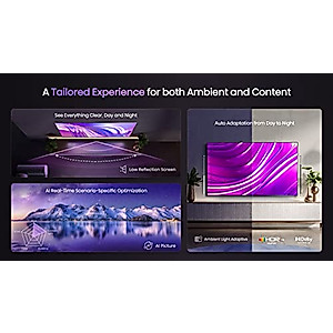 Hisense U8H QLED Series Quantum 4K ULED Mini-LED 55-Inch Class Google Smart TV with Alexa Compatibility, Quantum Dot, 1500-nit HDR10+, and Dolby Vision (55U8H, 2022 Model)